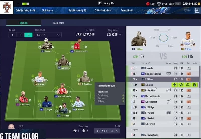 Đội hình Juventus FO4: Cách build team color tối ưu nhất